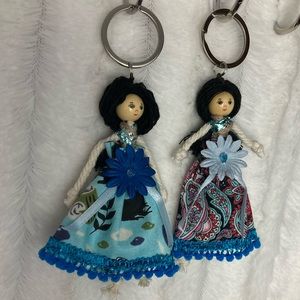 Hand Crafted | Art | Flower Buds Duo Of Hand Crafted Macrame Keychains ...